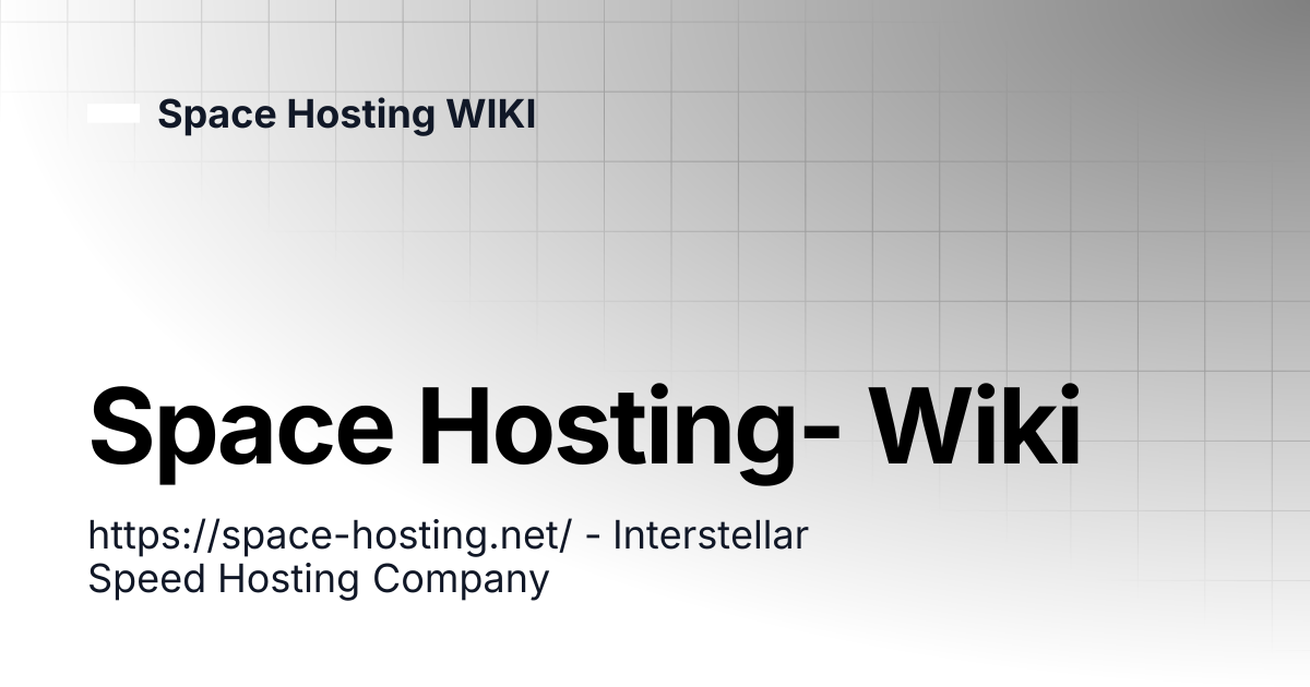 Space Hosting- Wiki | Space Hosting WIKI